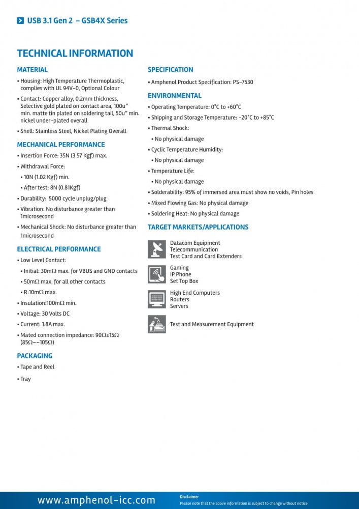 Amphenol GSB4116341HR technical document page 2