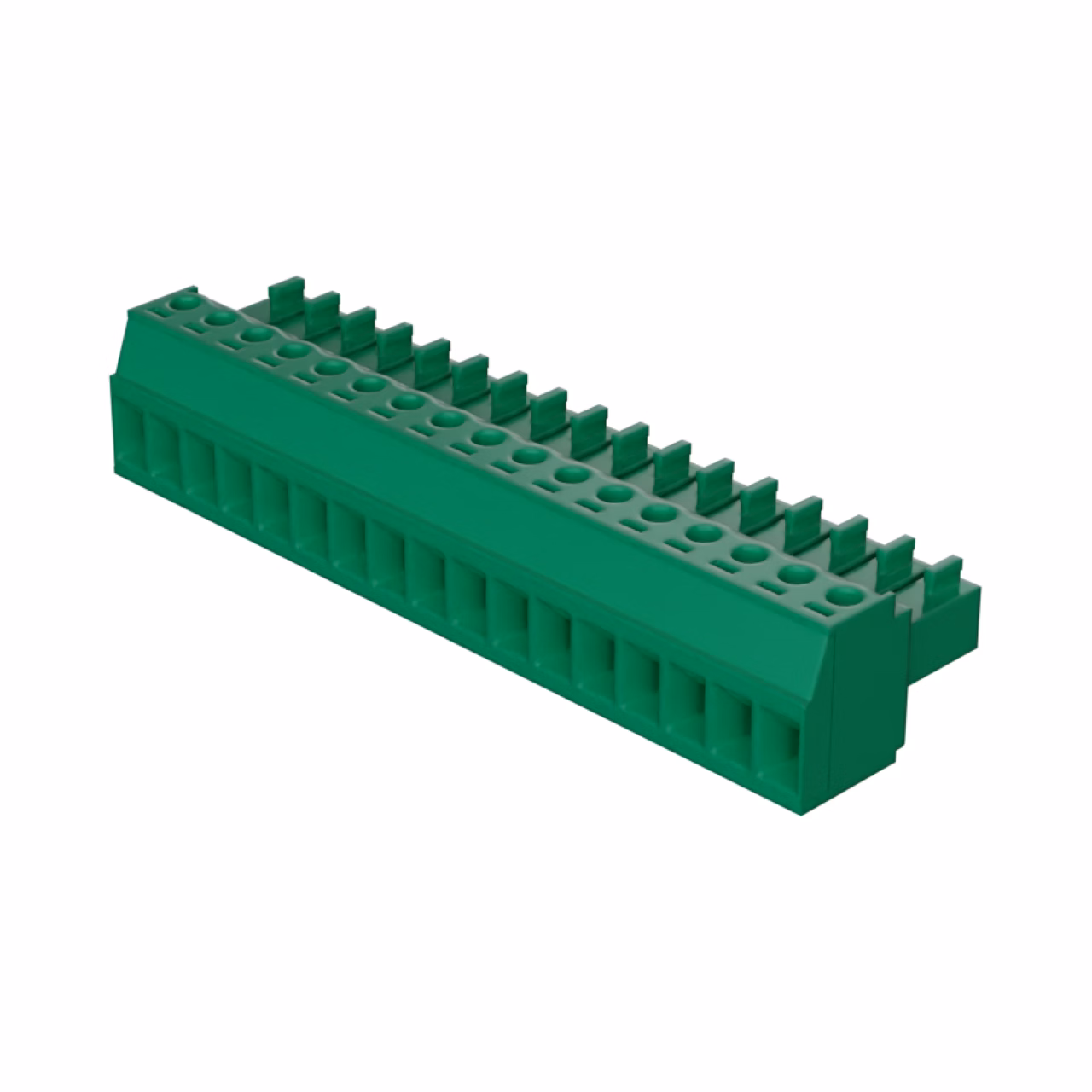 3.50mm Pitch Eurostyle Horizontal Plug, Green Housing, 17 Circuits for sale
