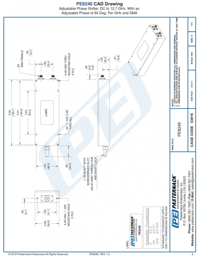 PE8246 technical document page 3