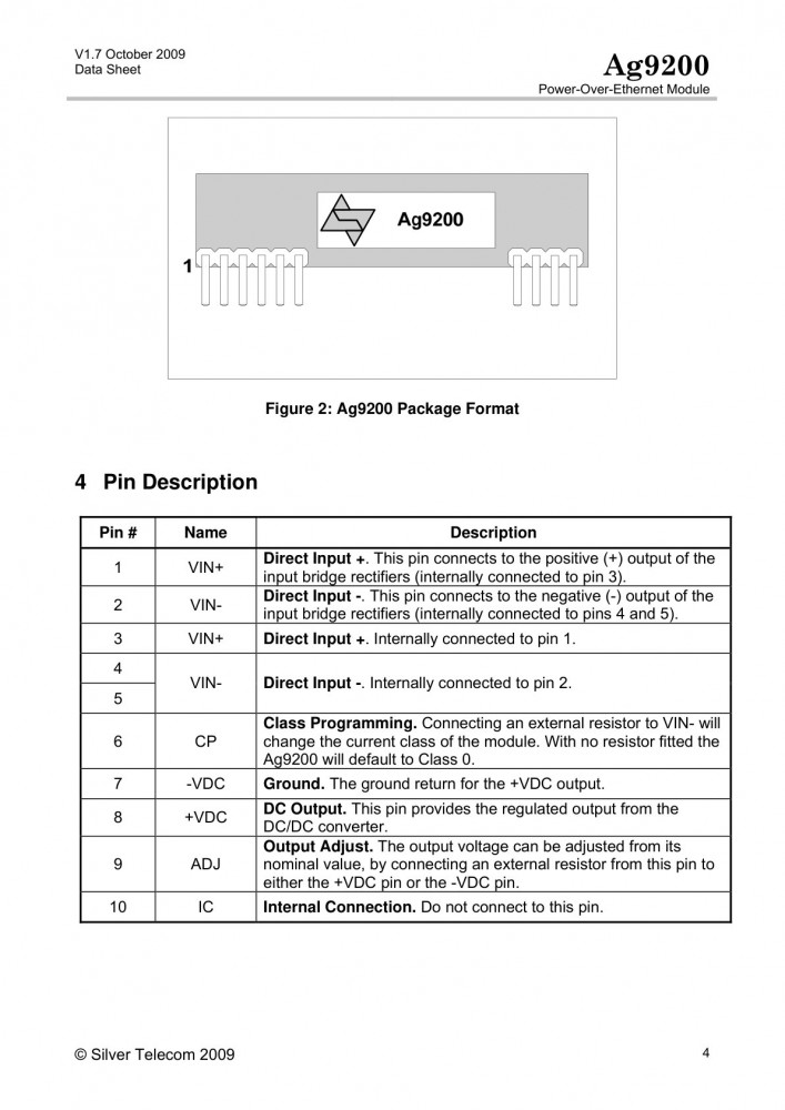 Ag9200 datasheet page 4