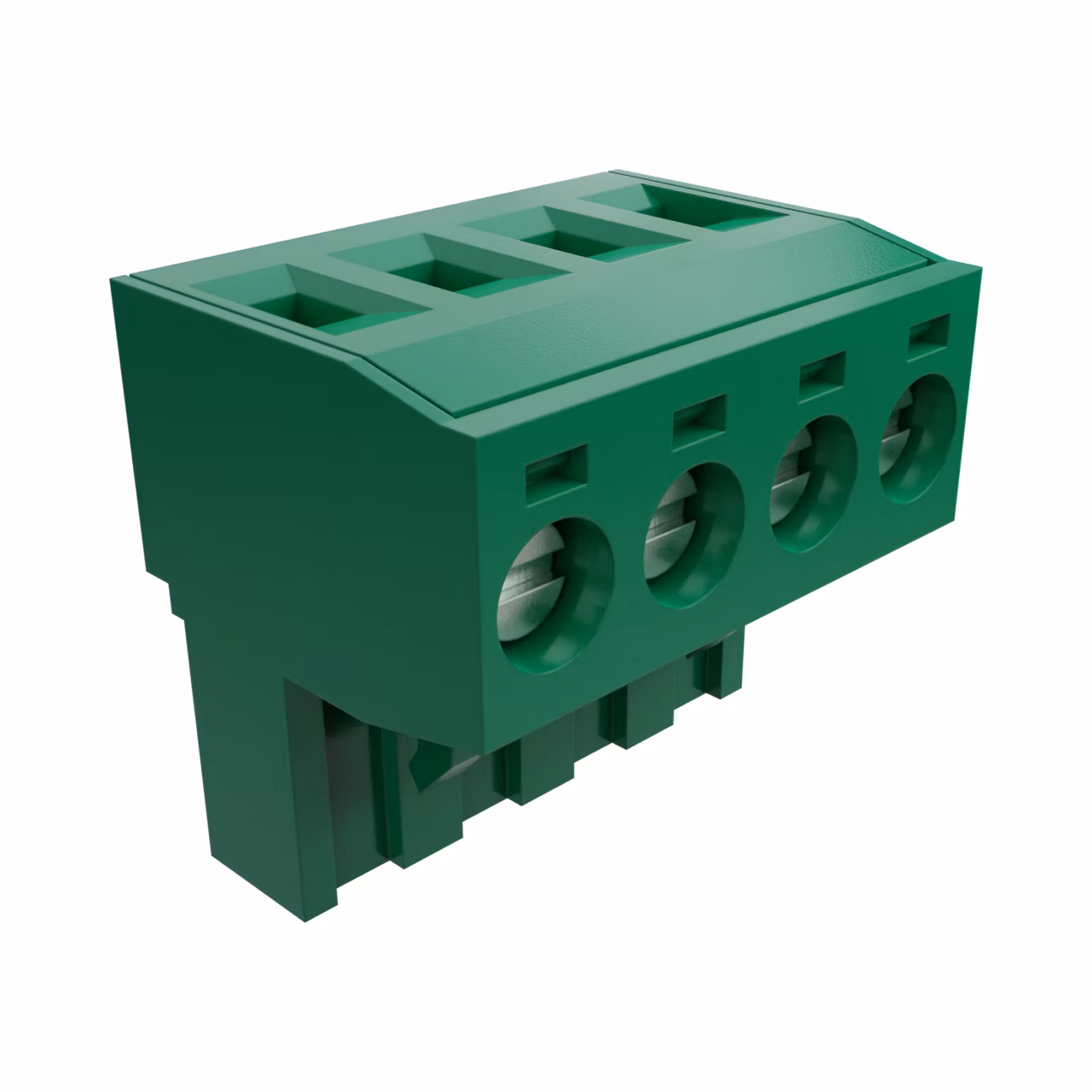 5.08mm Pitch Eurostyle Horizontal Plug, with Reverse Imprinting, Green Housing, 4 Circuits for sale