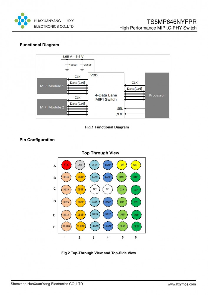 TS5MP646NYFPR-HXY datasheet page 2