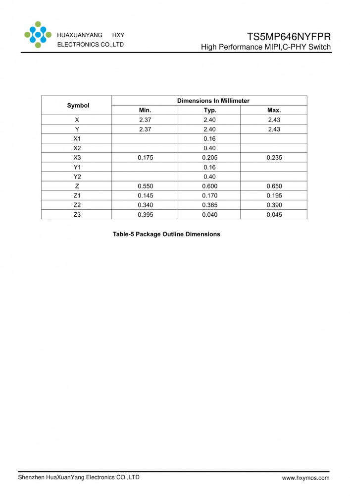 TS5MP646NYFPR-HXY datasheet page 7
