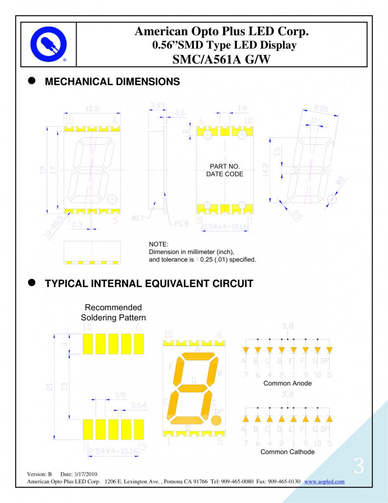 SMC561A datasheet page 3
