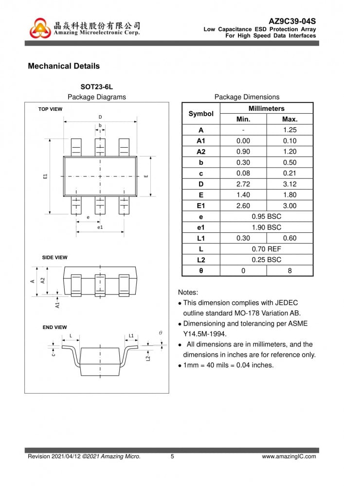 AZ9C39-04S datasheet page 5