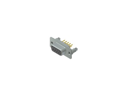D-SUB High Density • 15-pos. • Socket • Solder pin angled • Plastic bracket • Quality class 3 • UNC 4-40
