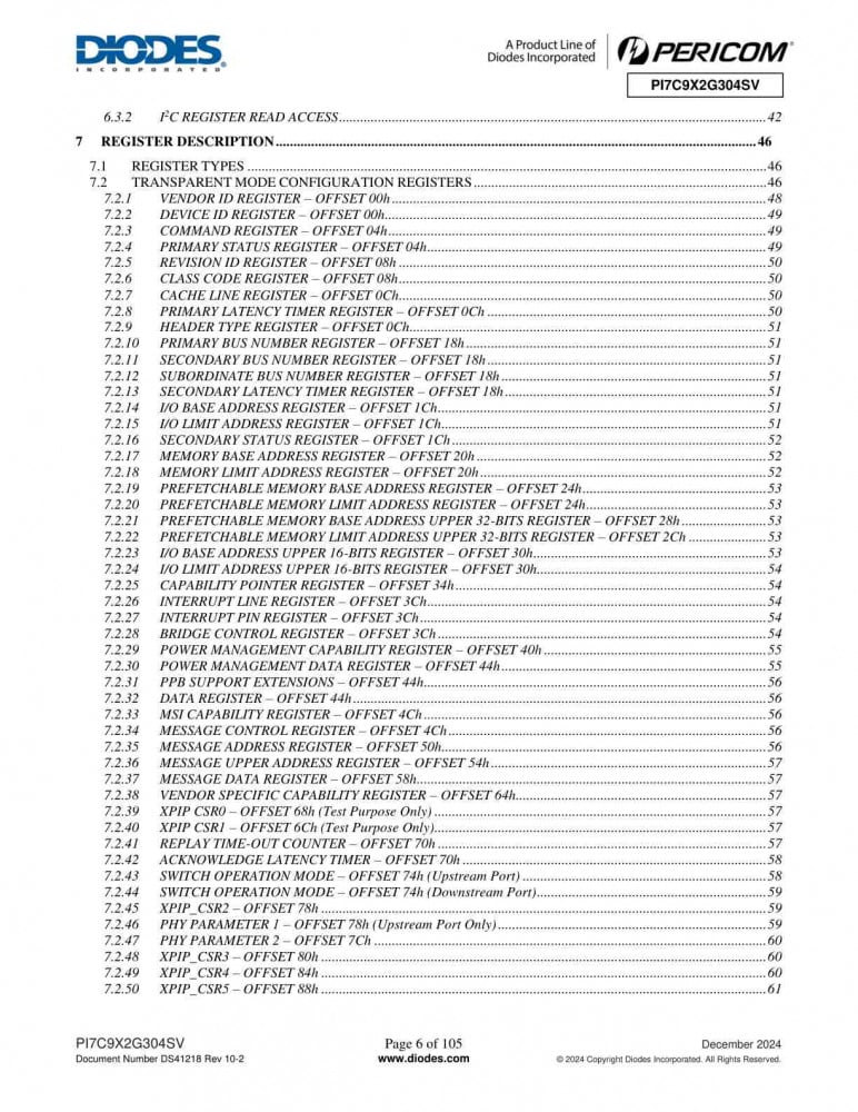 PI7C9X2G304SVAFDEEX datasheet page 6