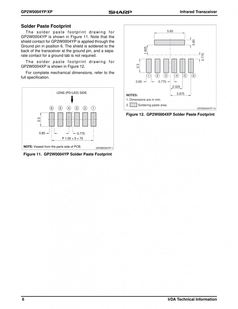 GP2W0004XP0F technical document page 6