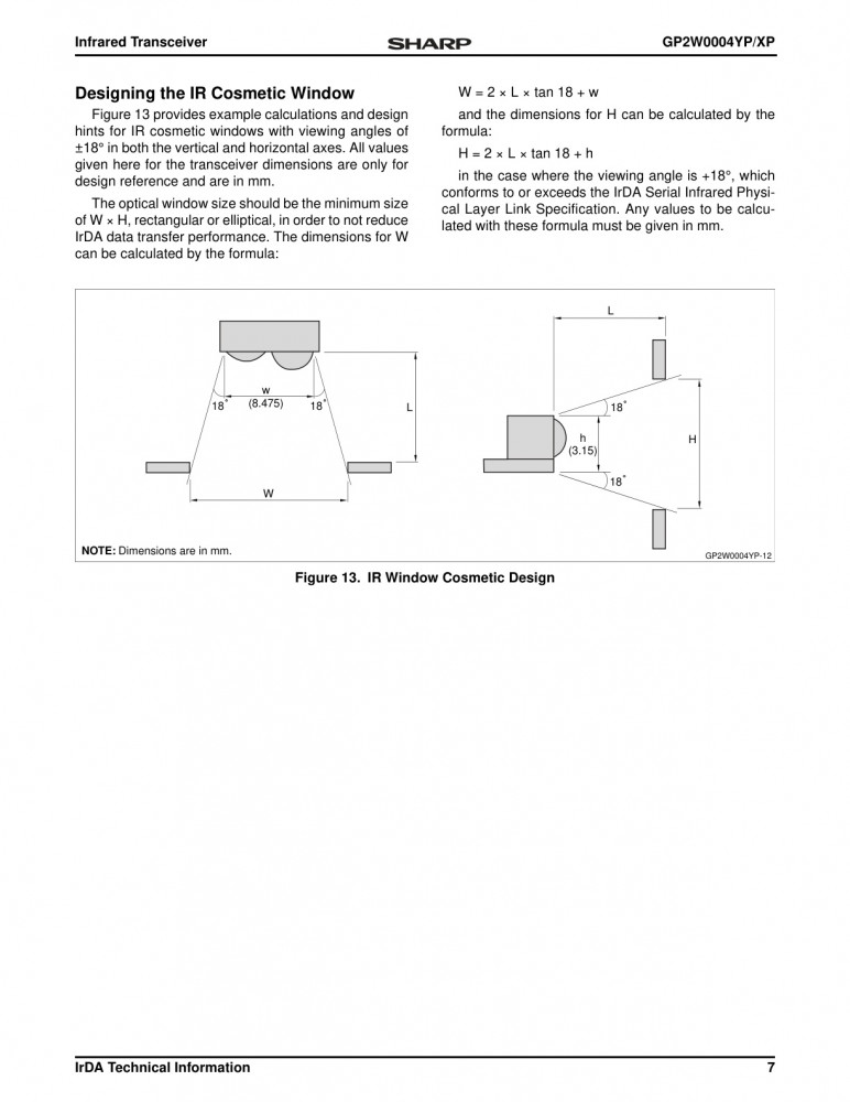 GP2W0004XP0F technical document page 7
