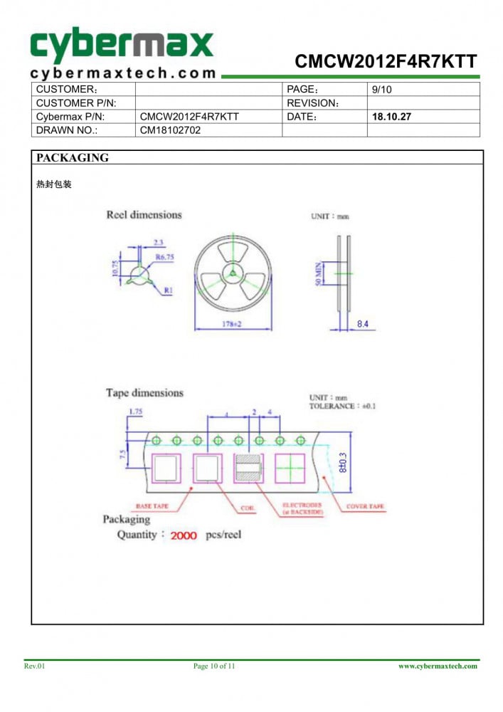 CMCW2012F4R7KTT specification page 10