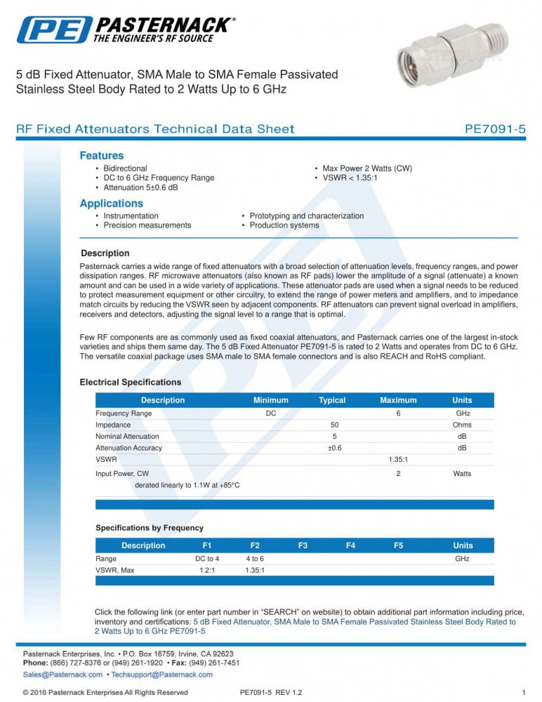 PE7091-5 technical document page 1