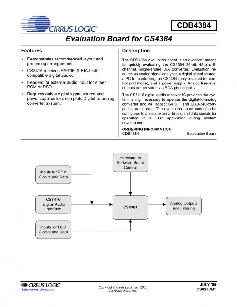 CDB4384 technical document page 1