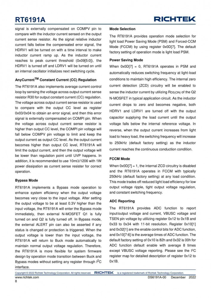 RT6191A document preview, page 8