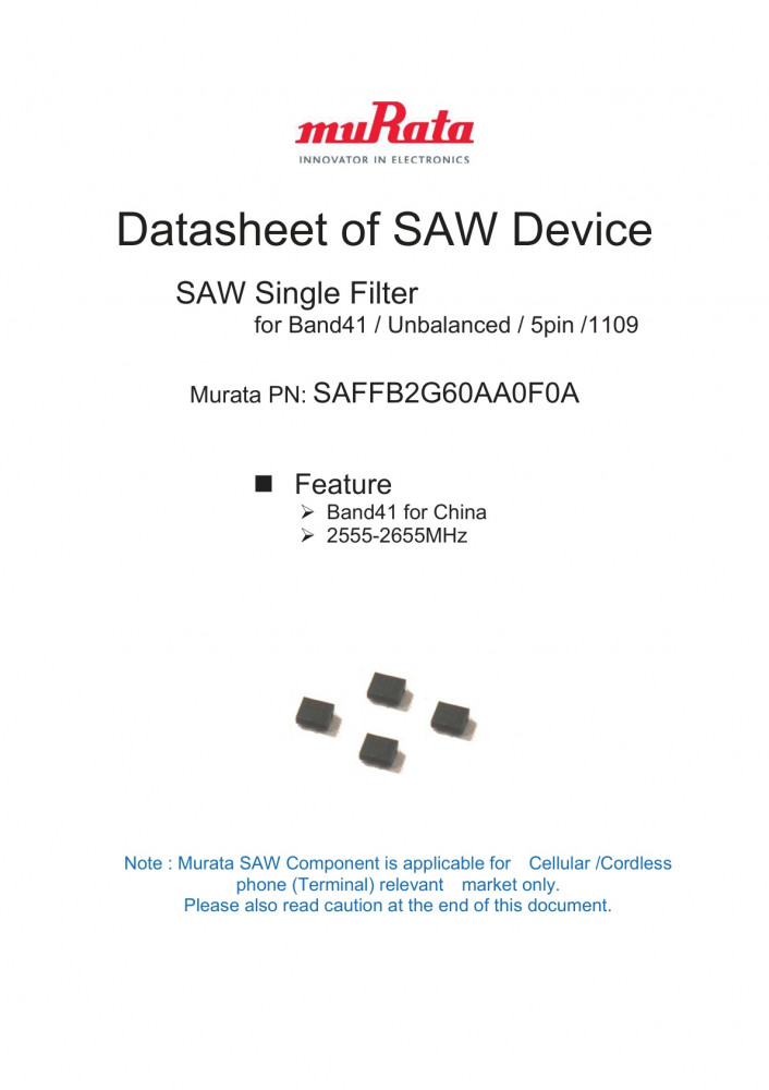SAFFB2G60AA0F0AR1X datasheet page 1