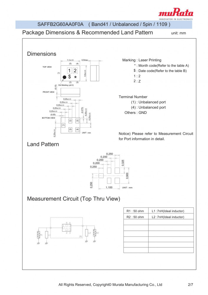 SAFFB2G60AA0F0AR1X datasheet page 3