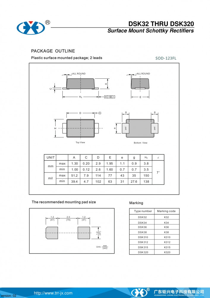 JUXING DSK34 datasheet page 3