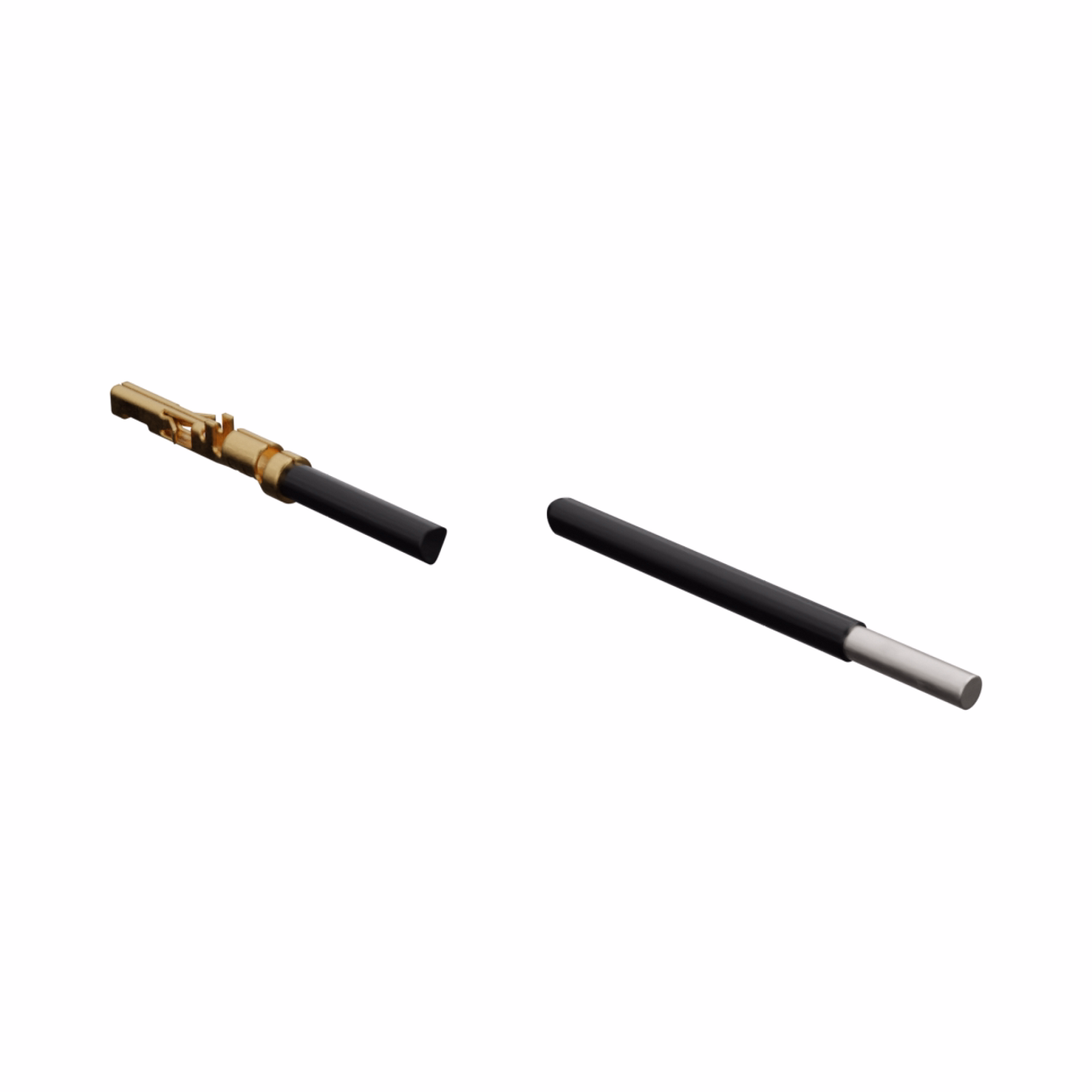 Pre-Crimped Lead Micro-Fit 3.0 Female-to-Pigtail, Gold (Au) Plating, 75.00mm Length, 20 AWG, Black for sale