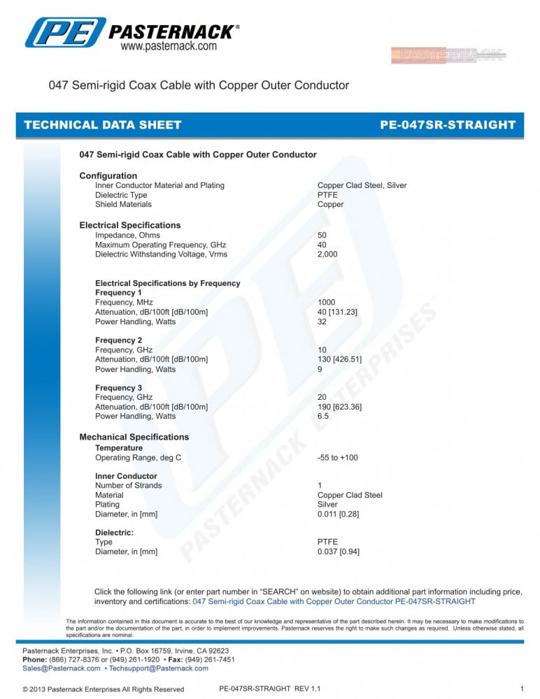 PE-047SR-STRAIGHT technical document page 1