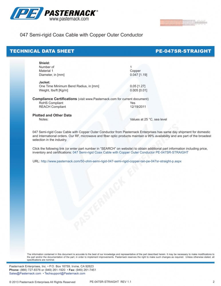 PE-047SR-STRAIGHT technical document page 2