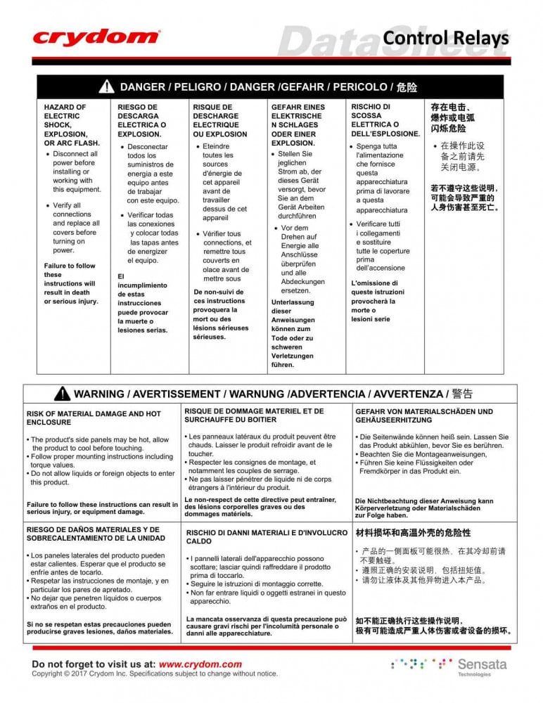 Sensata PS240 document page 4
