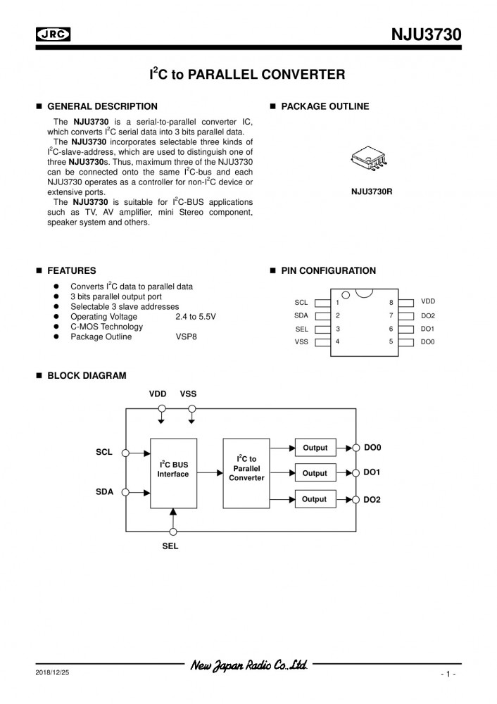 NJU3730 technical document page 1