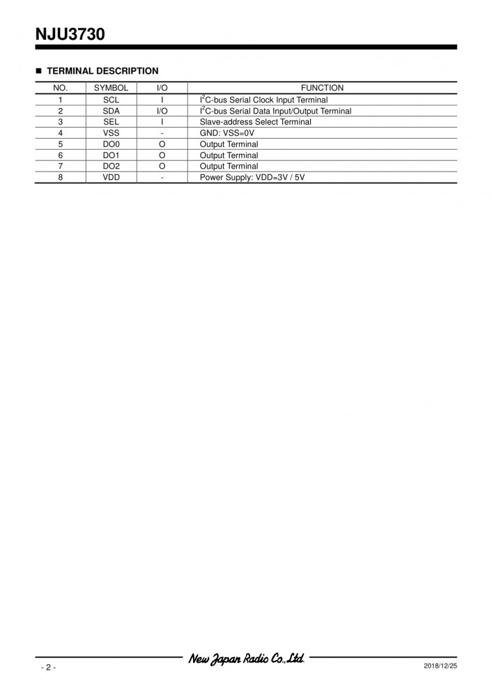 NJU3730 technical document page 2