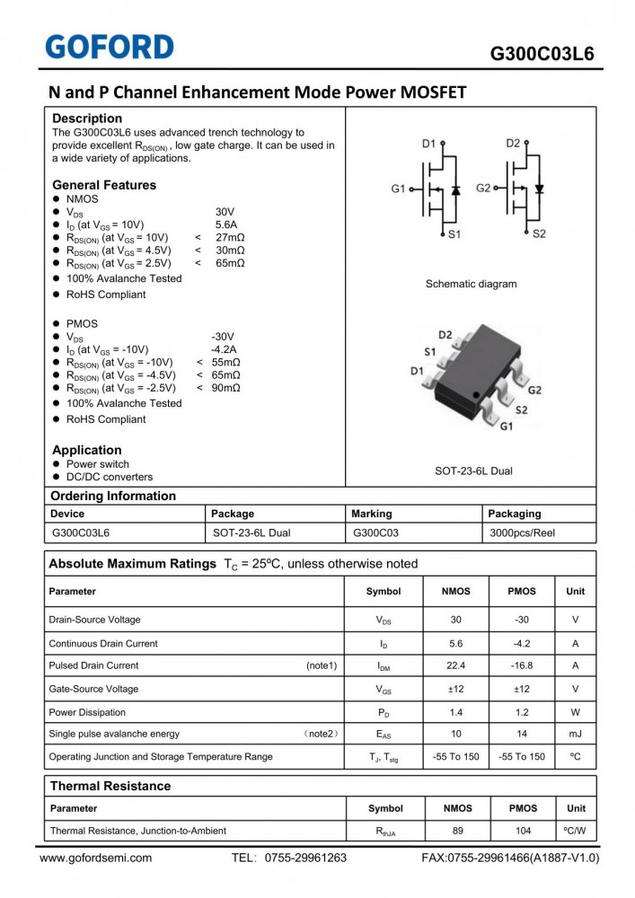 G300C03L6 datasheet page 1