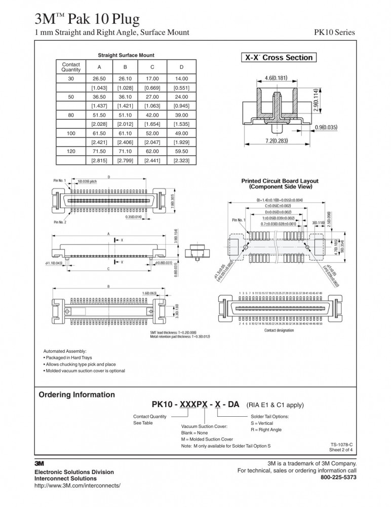 3M PK10 series technical document page 2