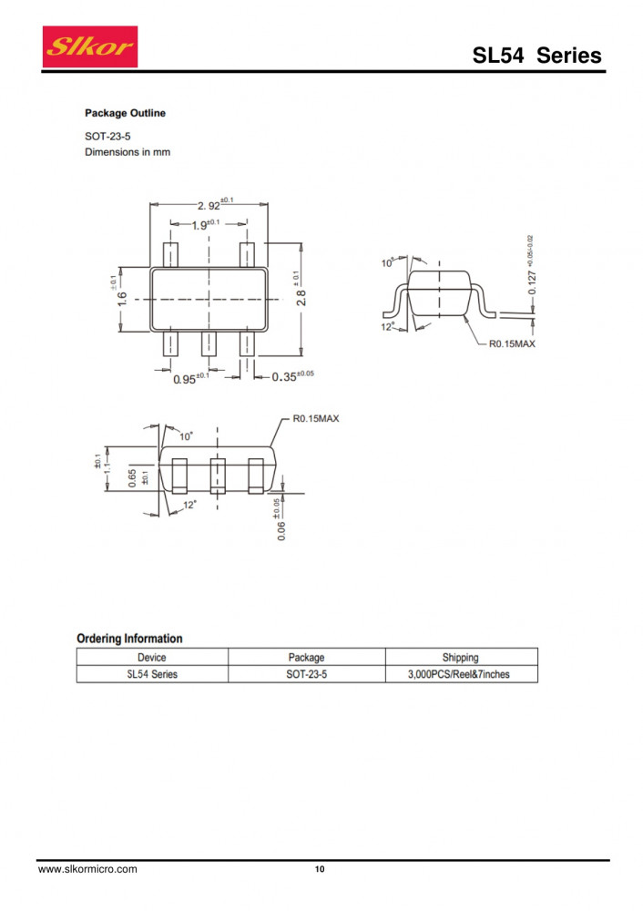 SL54 Series datasheet page 10