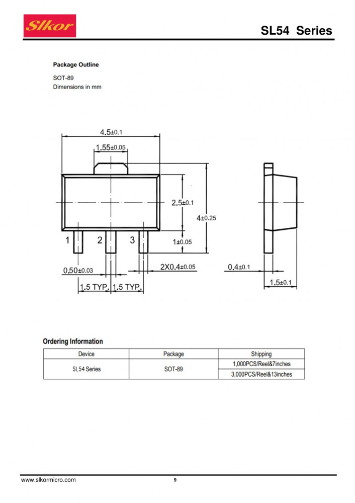 SL54 Series datasheet page 9