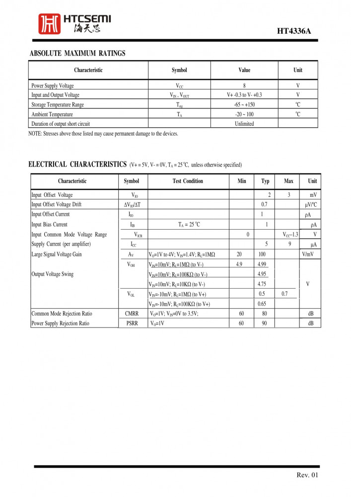 HT4336ARZ technical document page 2