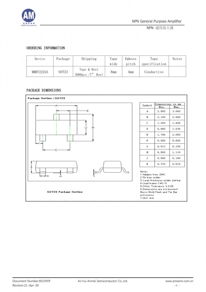 MMBT2222A datasheet page 4
