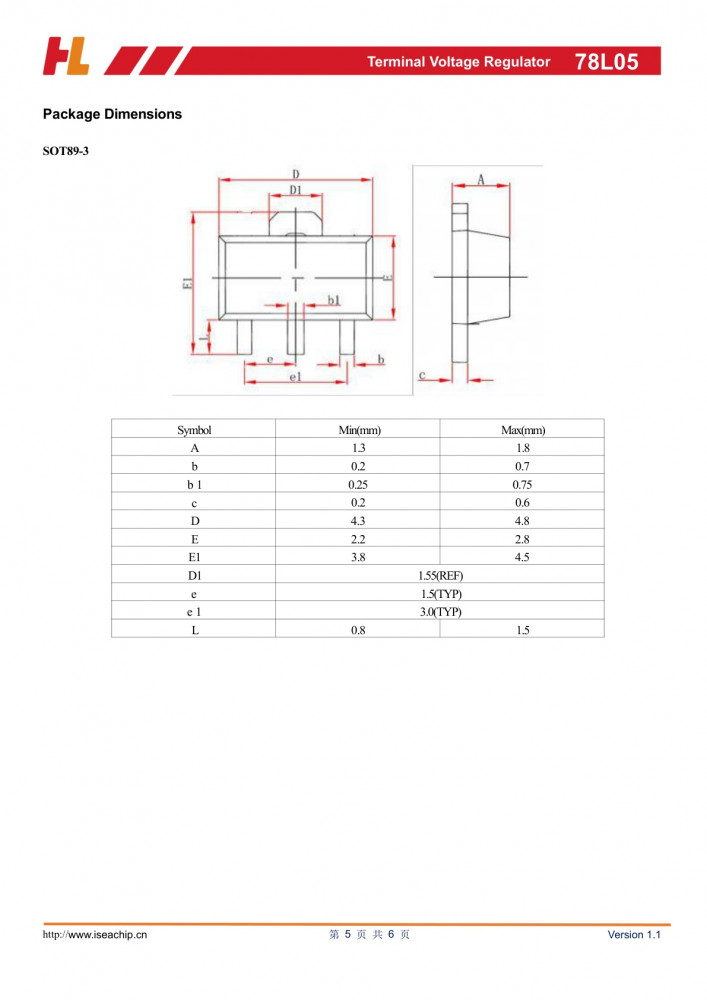 HL 78L05 datasheet page 5