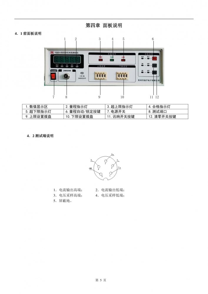 YD2511 manual page 6