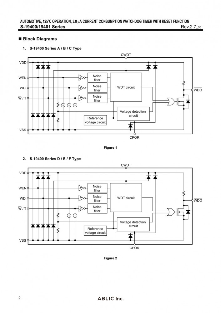 S-19400/19401 datasheet page 2