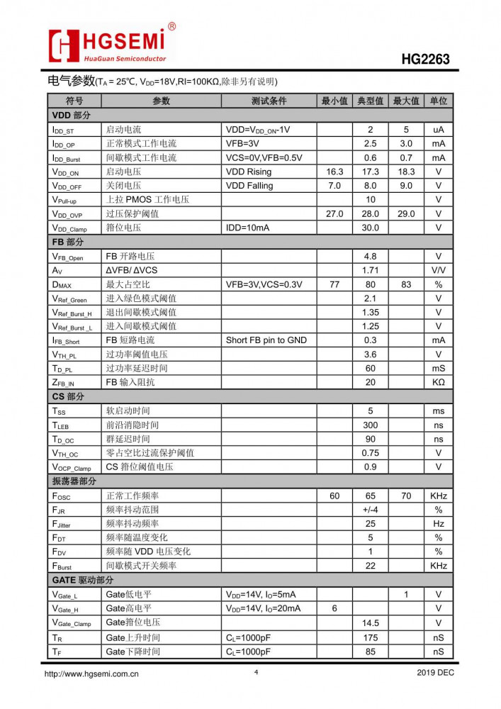 HG2263 technical document page 4