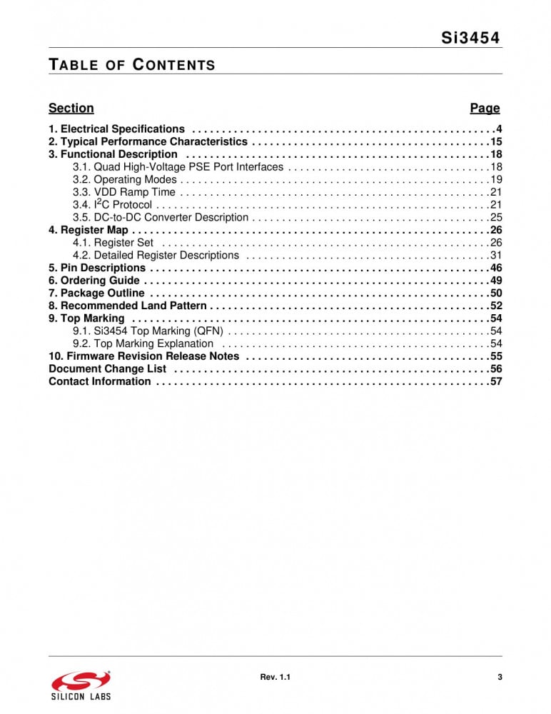 SI3454 datasheet page 3