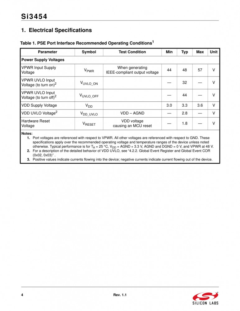SI3454 datasheet page 4