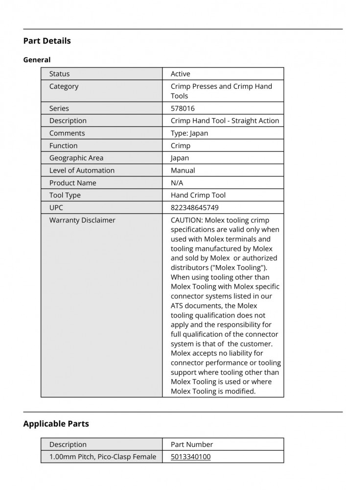 Tooling document preview, page 2