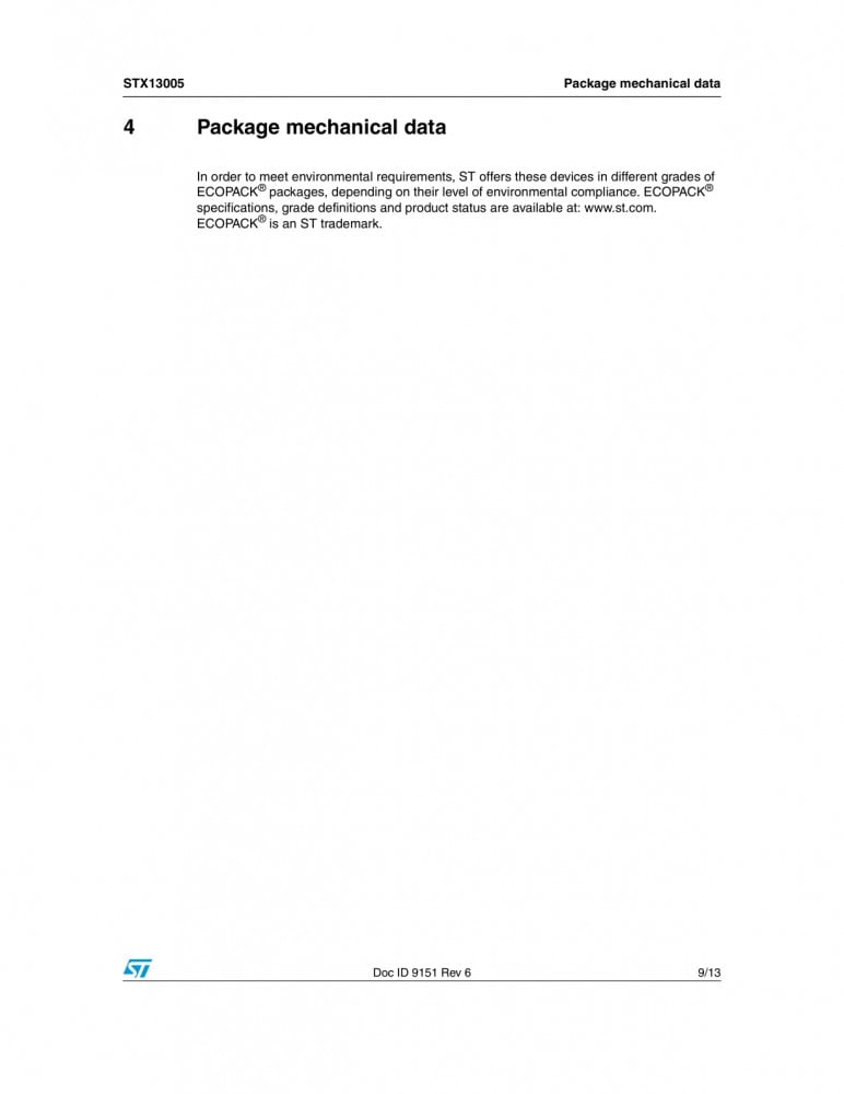 STX13005 datasheet page 9