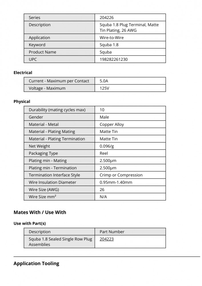 MOLEX 2042261002 technical document image, page 2