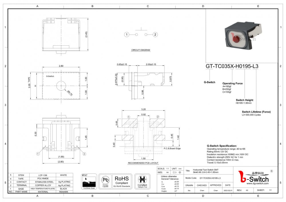 GT-TC035B-H0195-L3 technical document