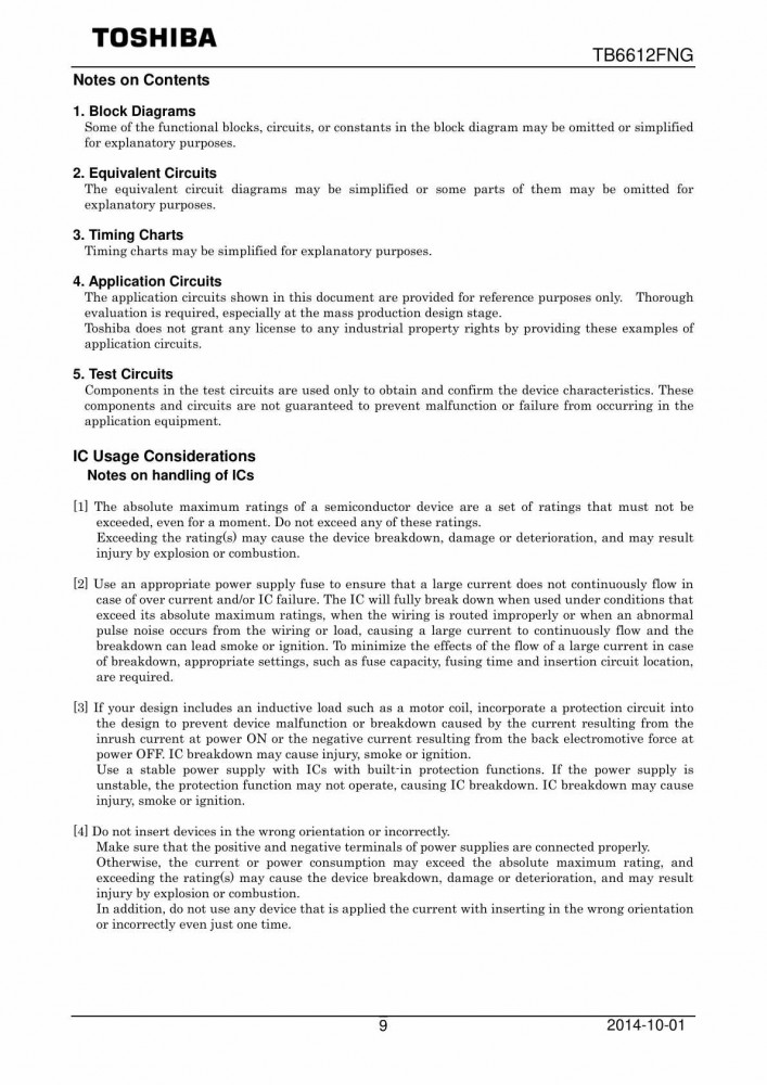TB6612FNG datasheet page 9