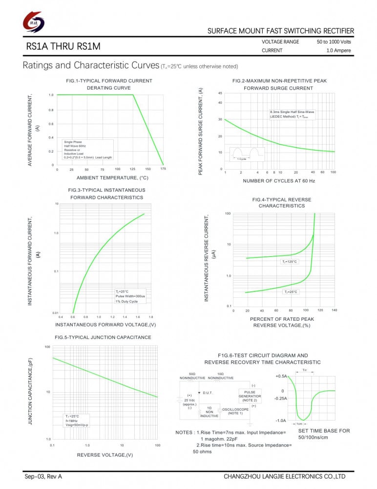 RS1G datasheet page 2