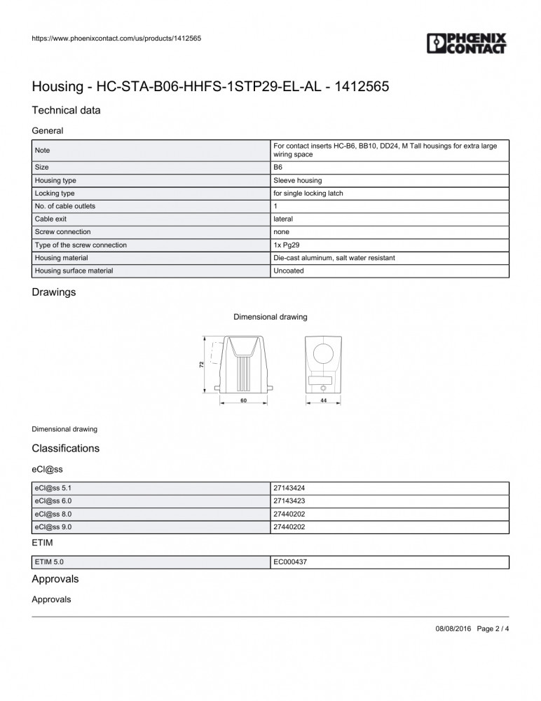 Phoenix Contact 1412565 technical document page 2