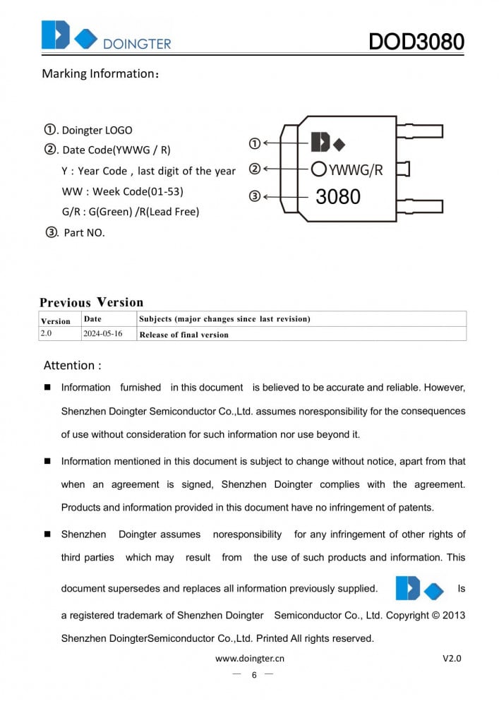 DOD3080 datasheet page 6