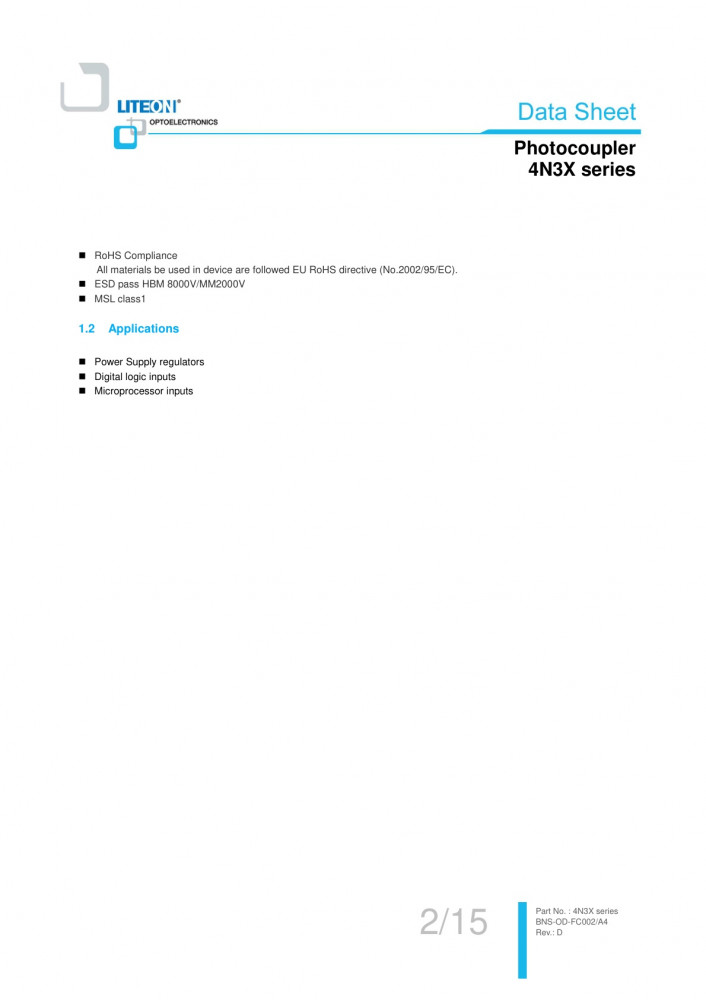 4N37S datasheet page 3