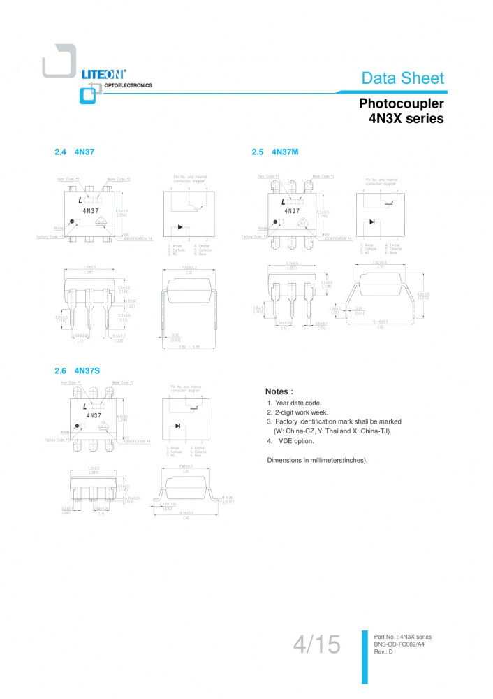 4N37S datasheet page 5
