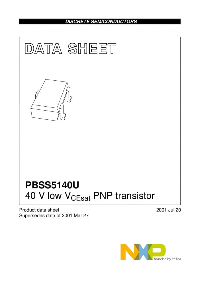 PBSS5140U datasheet page 2