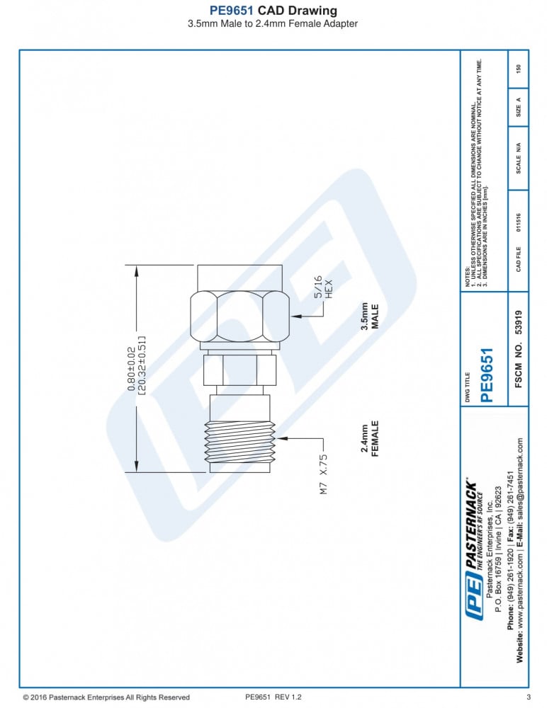 PE9651 technical document page 3